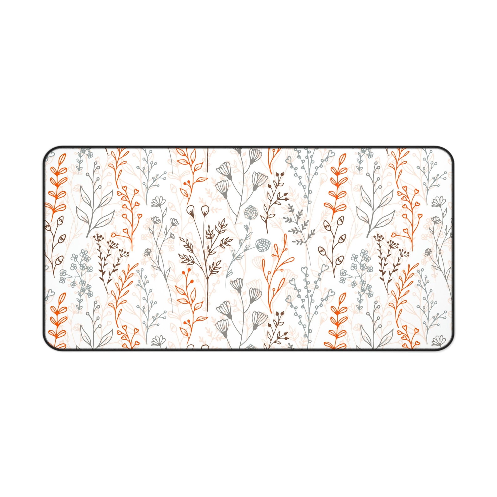 Pressed Flowers Desk Mat Leaf Desk Mat Boho Desk Accessory - Etsy