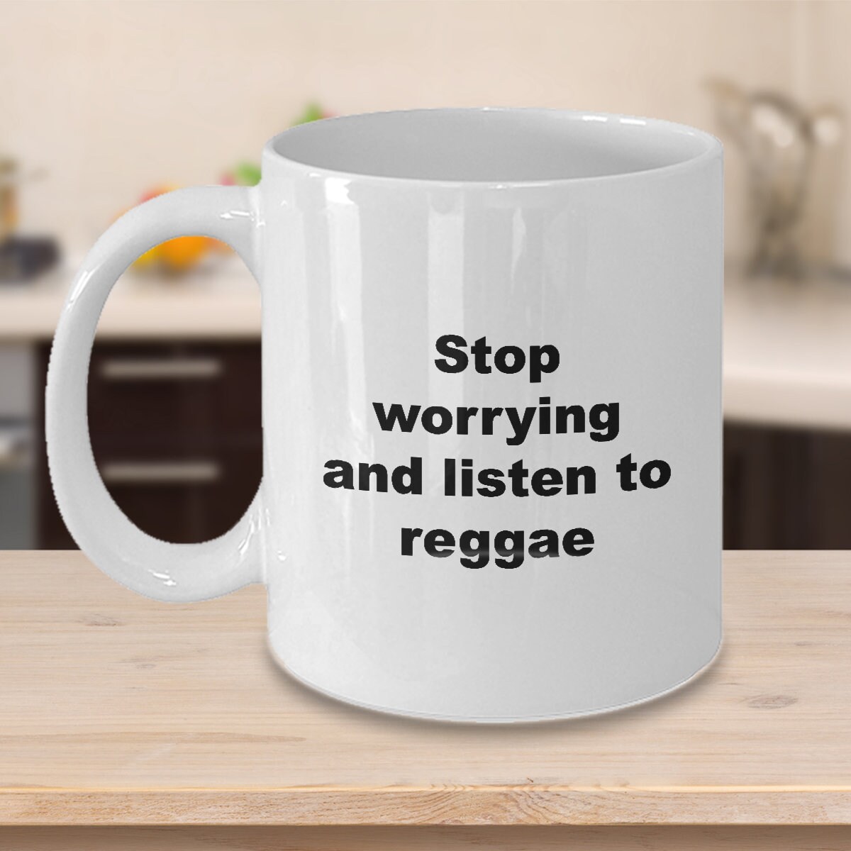 Reggae Mug Stop worrying and listen to reggae Funny mug | Etsy