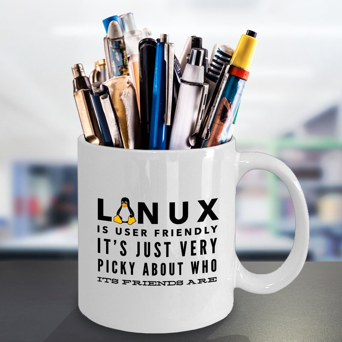 Linux Coffee Mug Geek Coffee Mug Linux is User Friendly. - Etsy