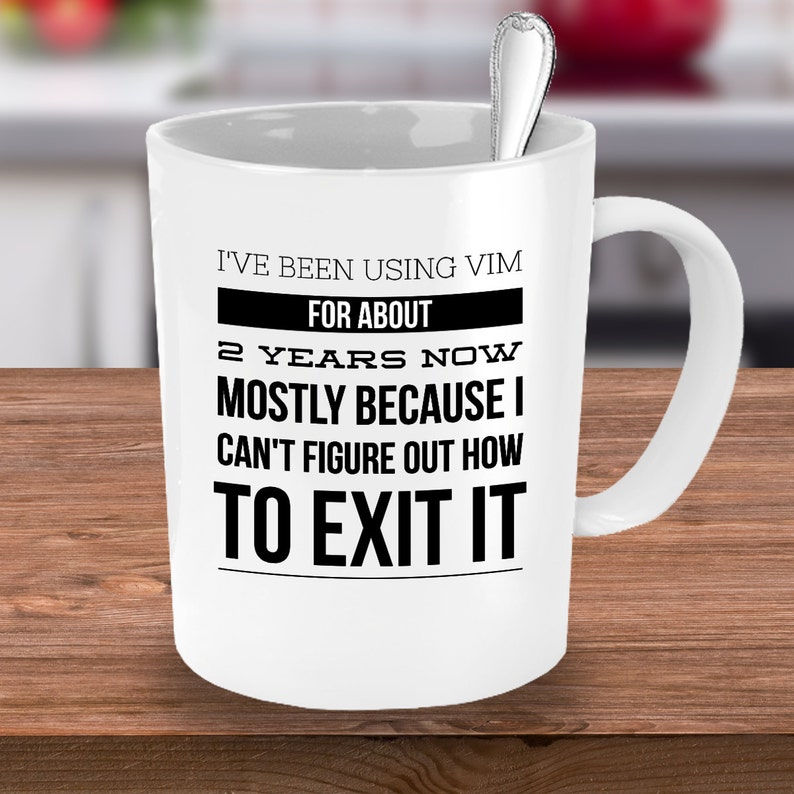 Vim mug Funny linux mug Geek coffee mug | Etsy