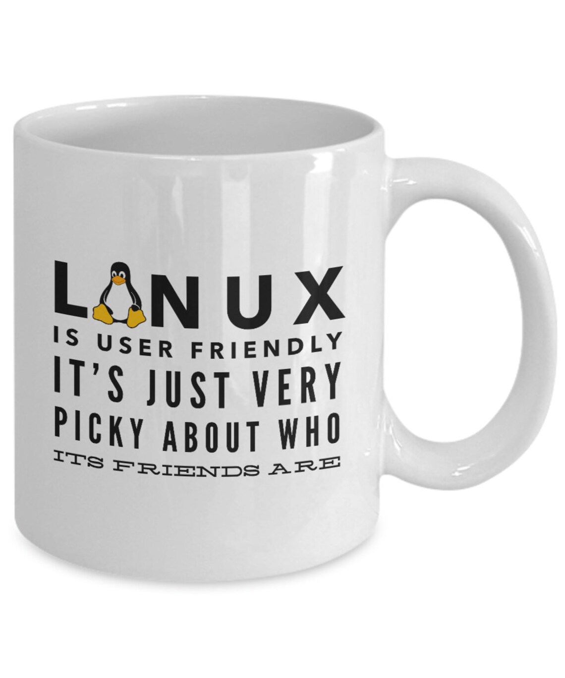 Linux Coffee Mug Geek Coffee Mug Linux is User Friendly. - Etsy
