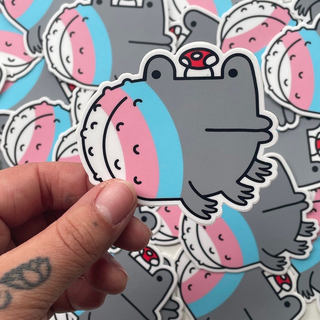 TRANS FROG BUTT Pride Vinyl Sticker - Etsy