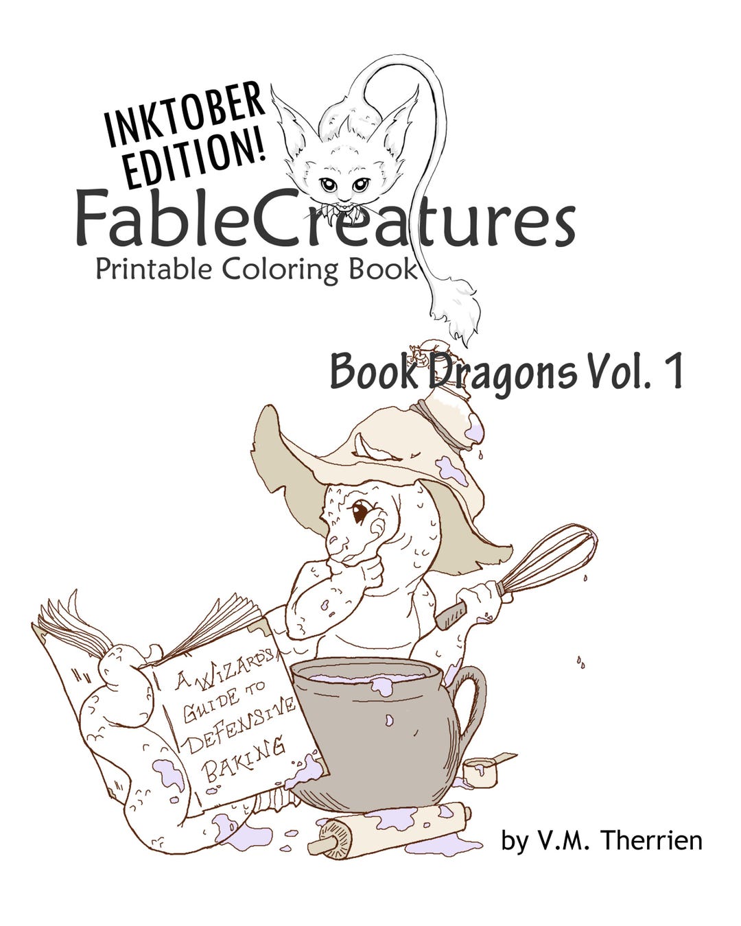 Printable Coloring Book || Inktober Book Dragons Vol I - Etsy