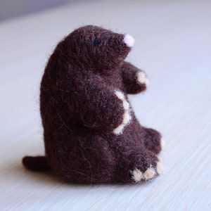 Needle Felted Wool Mole Forest Animal Toy - Etsy