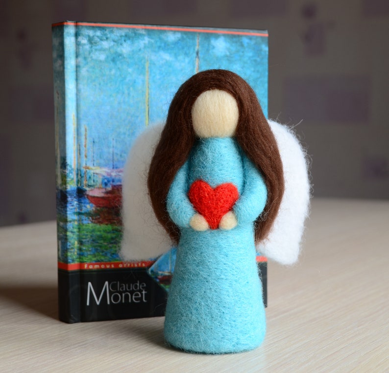 Angel toy Needle felted angels Guardian angels Felt angel with | Etsy
