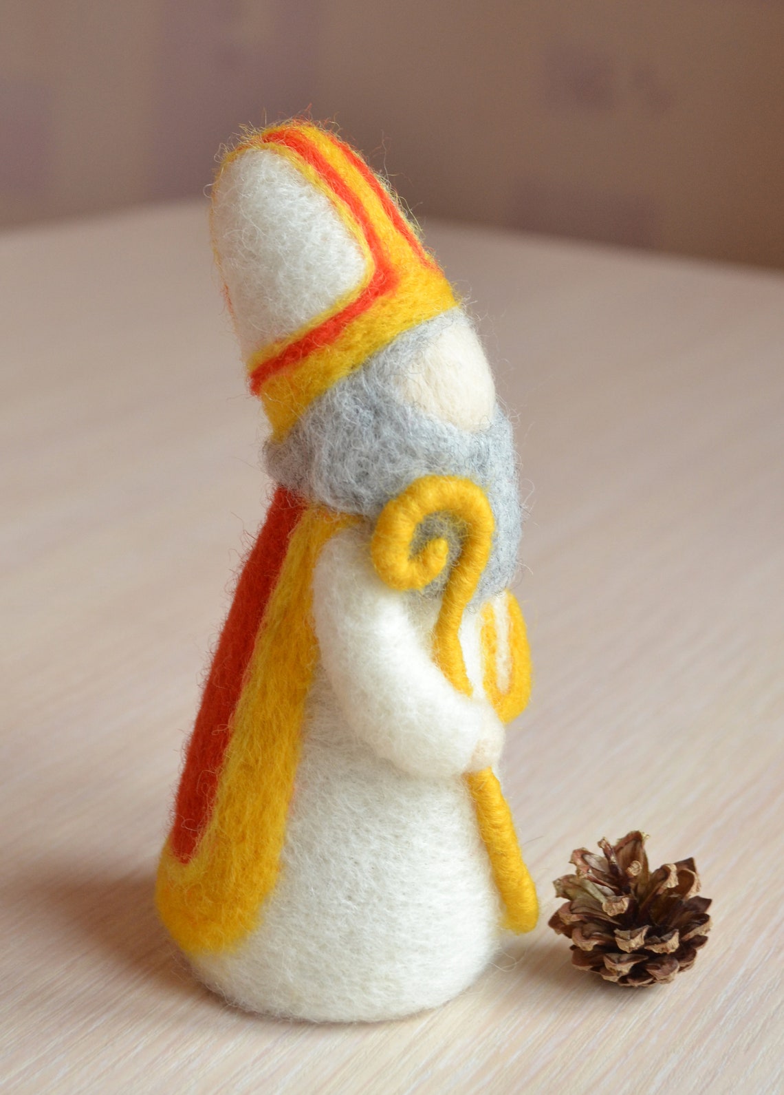 Saint Nicholas Doll Needle Felted St Nicholas Figurine Felt | Etsy