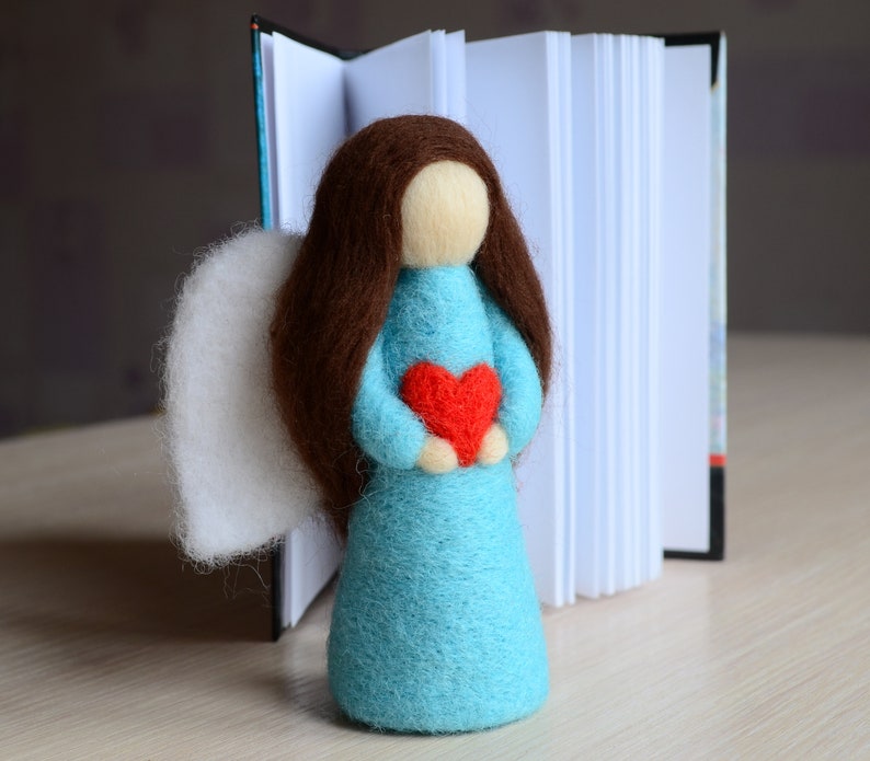Angel toy Needle felted angels Guardian angels Felt angel with | Etsy