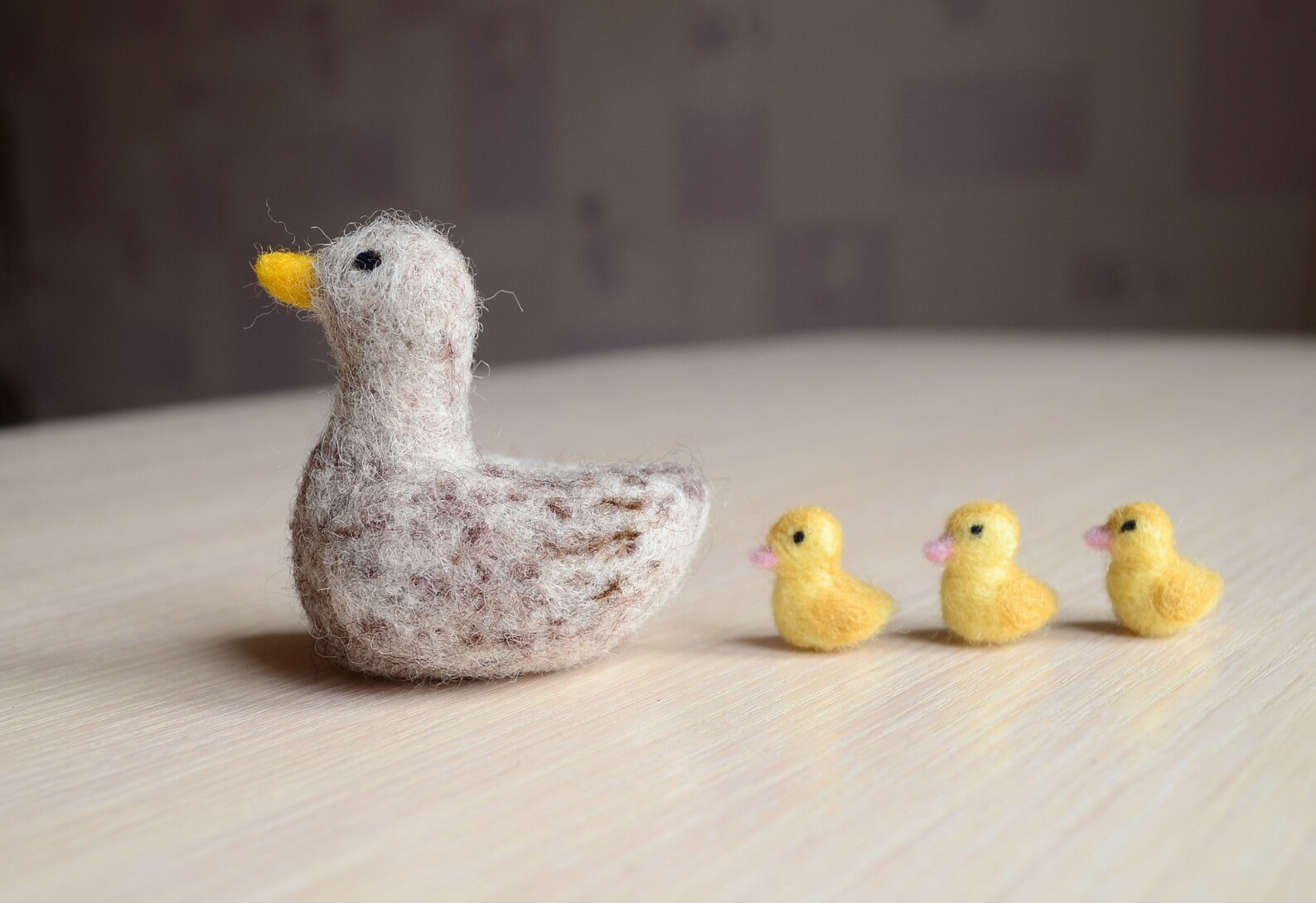 Felted Duck Drake Ducklings Handmade Felt Birds Nest and Egg | Etsy
