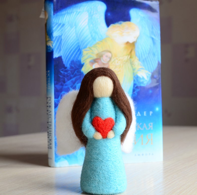 Angel toy Needle felted angels Guardian angels Felt angel with | Etsy