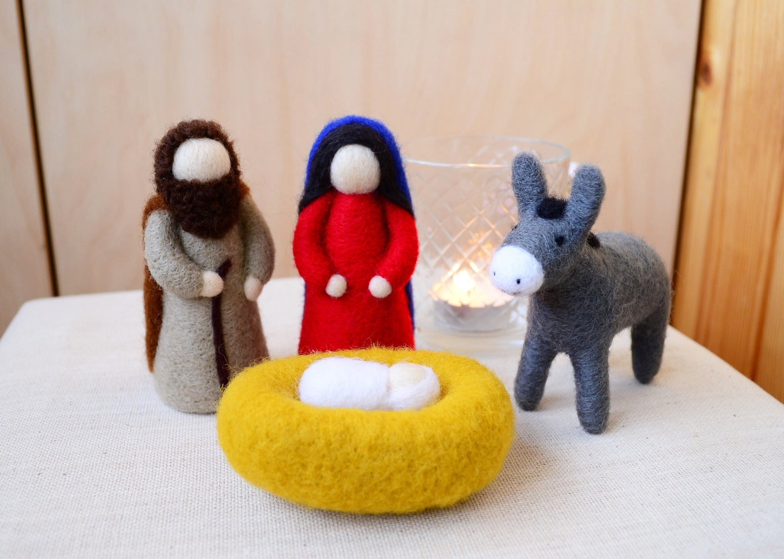Christmas Gift Mary and Joseph With Jesus Figurines Nativity - Etsy