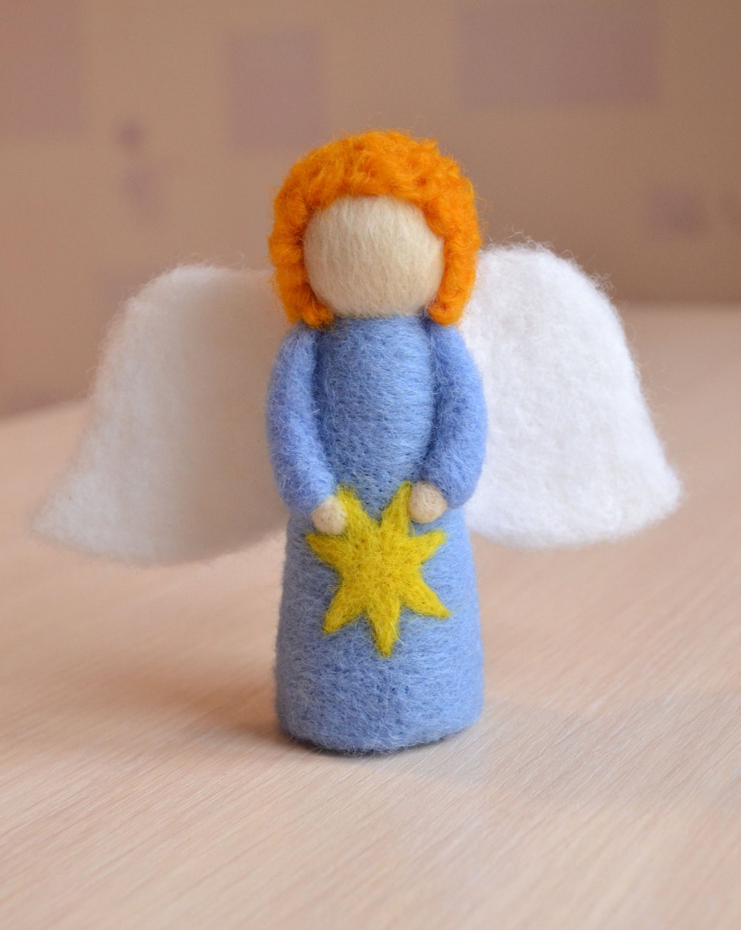 Felt Angel Doll Guardian Angels Needle Felted Angel Figurine Wool Angel ...