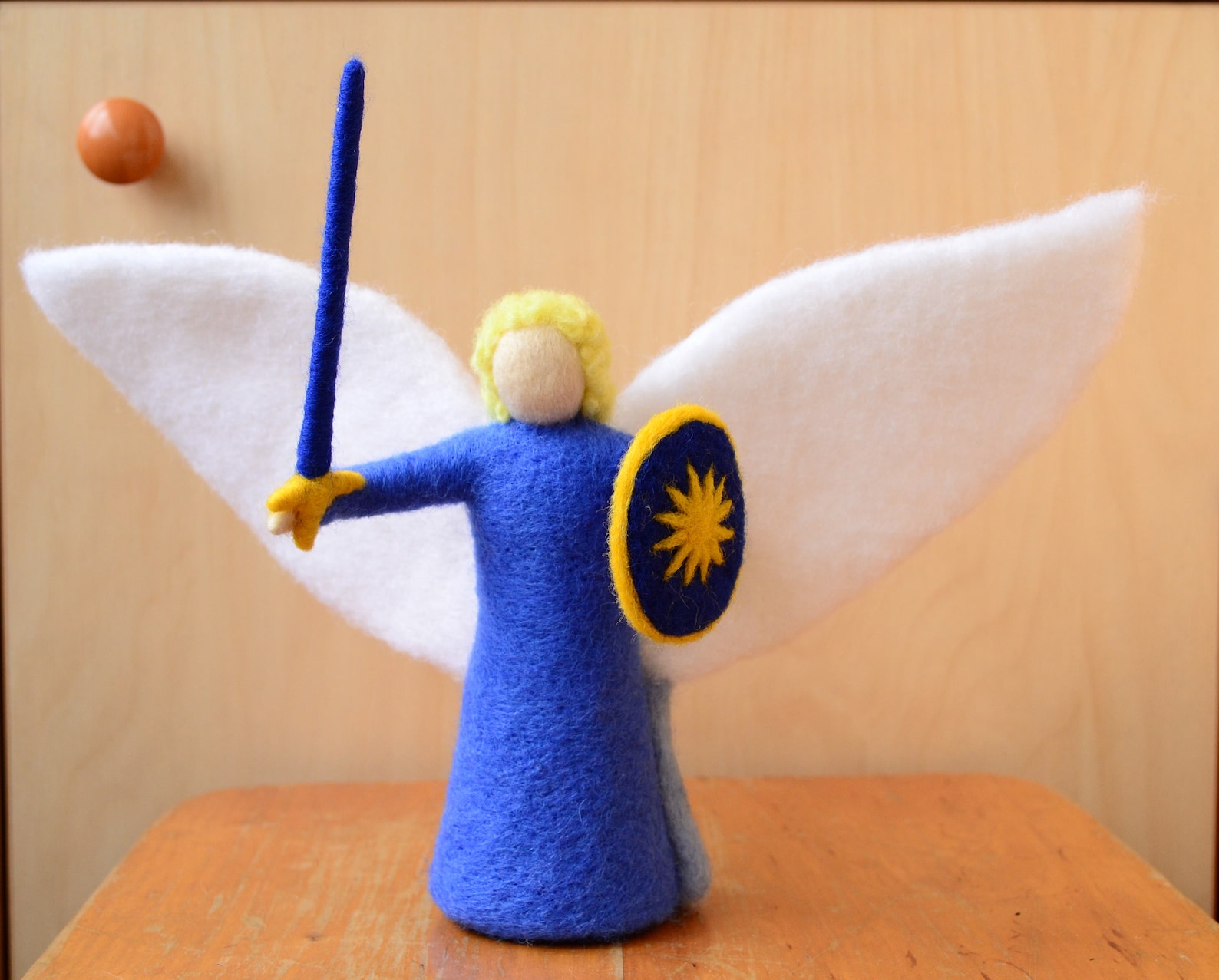 Needle Felted Archangel Michael Figurine, Wool Saint Michael Doll - Etsy