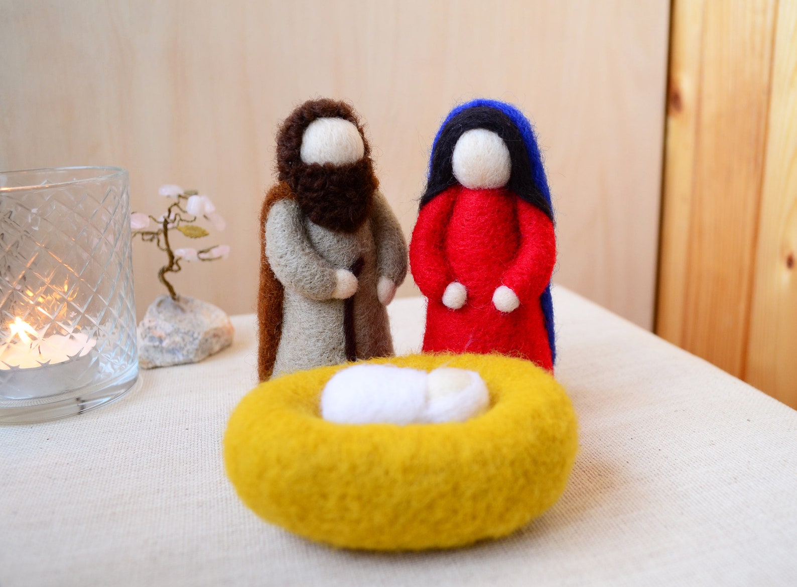Christmas Gift Mary and Joseph With Jesus Figurines Nativity - Etsy
