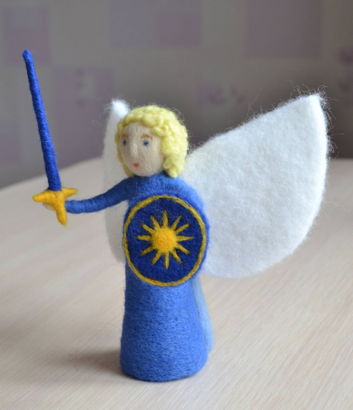 St Michael Needle Felted Archangel Michael Statuette Saint - Etsy