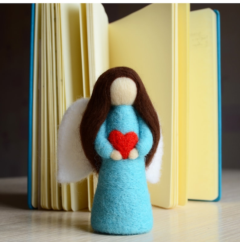 Angel toy Needle felted angels Guardian angels Felt angel with | Etsy
