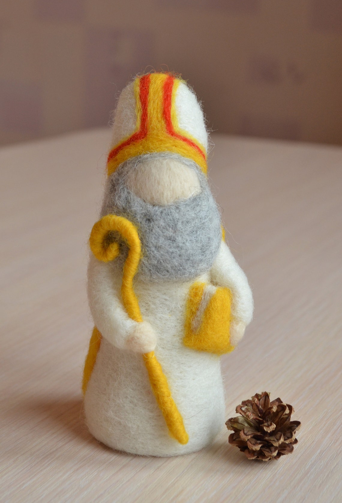 Saint Nicholas Doll Needle Felted St Nicholas Figurine Felt | Etsy