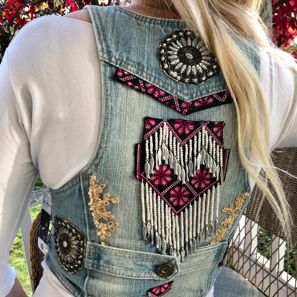 Denim Vest - Etsy