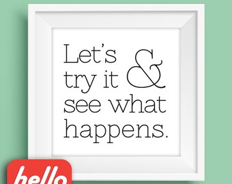 Get Up & Try Again 8x10 Printable Art Motivational Quote | Etsy