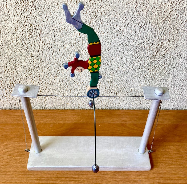 Jester "high Wire" Balancing Folk Toy - Etsy