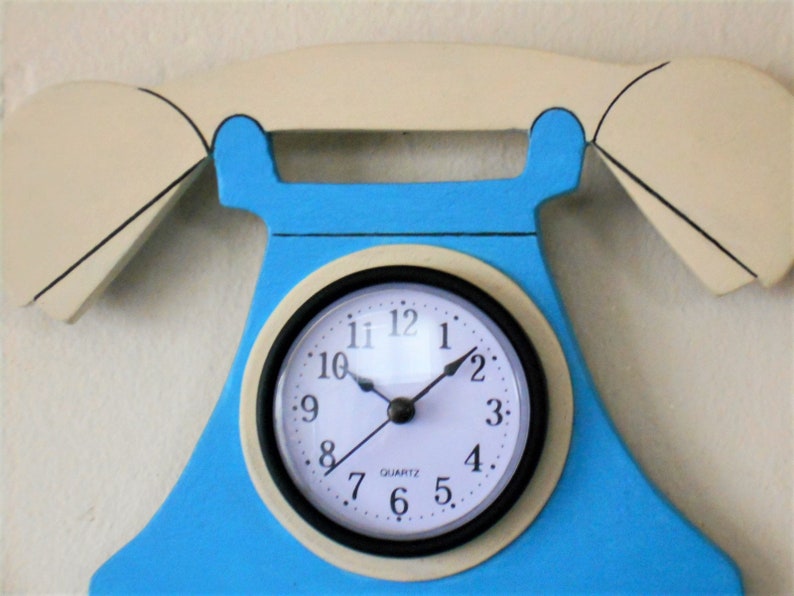 Retro Phone Design Wall Clock - Etsy