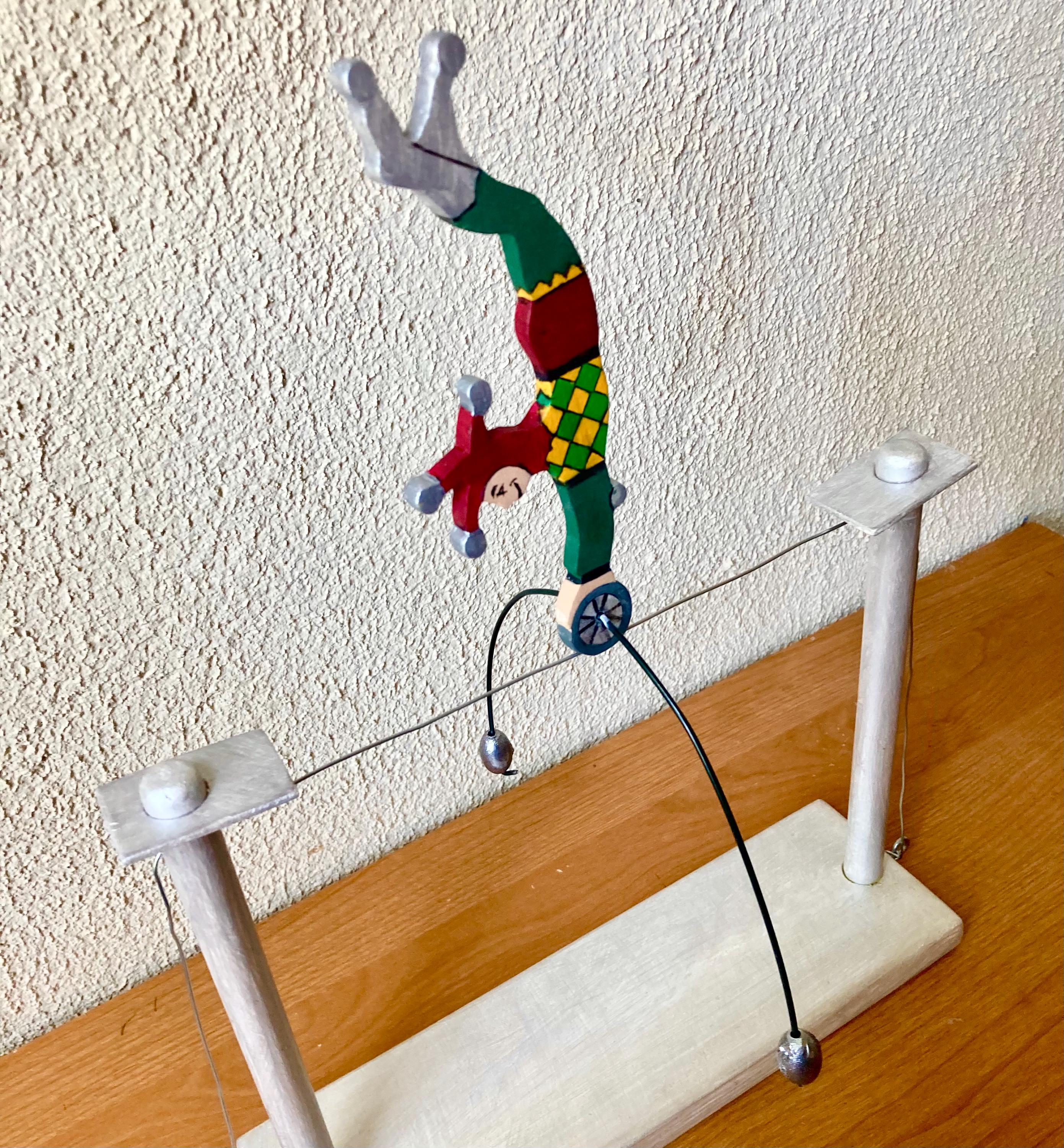 Jester "high Wire" Balancing Folk Toy - Etsy
