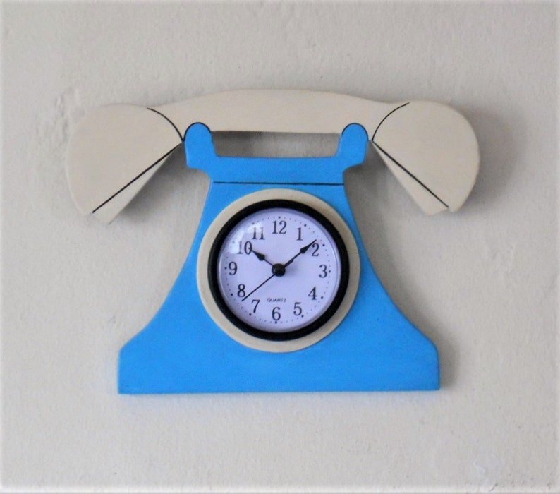 Retro Phone Design Wall Clock - Etsy