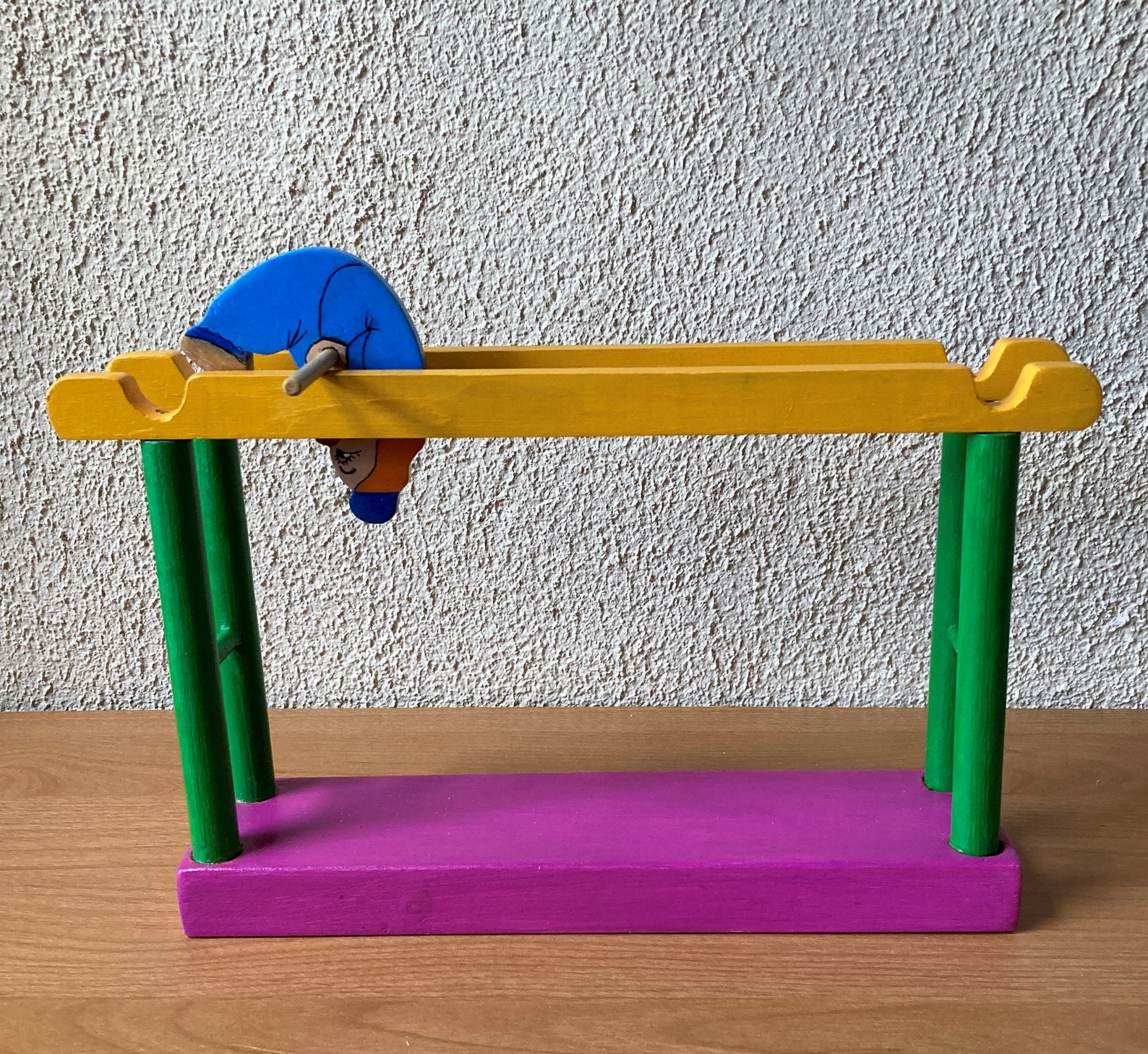 Circus Tumbling Clown Folk Toy - Etsy