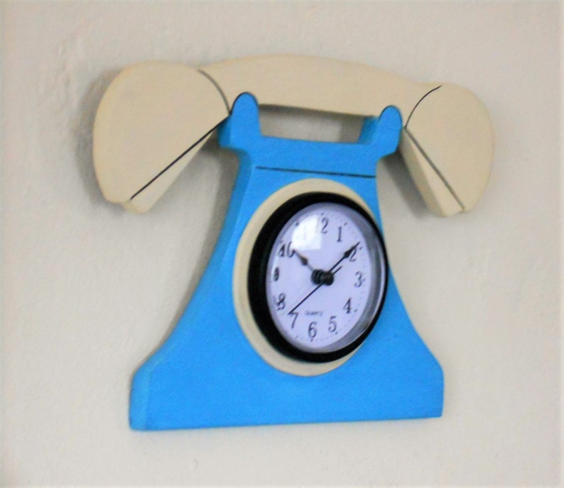 Retro Phone Design Wall Clock - Etsy