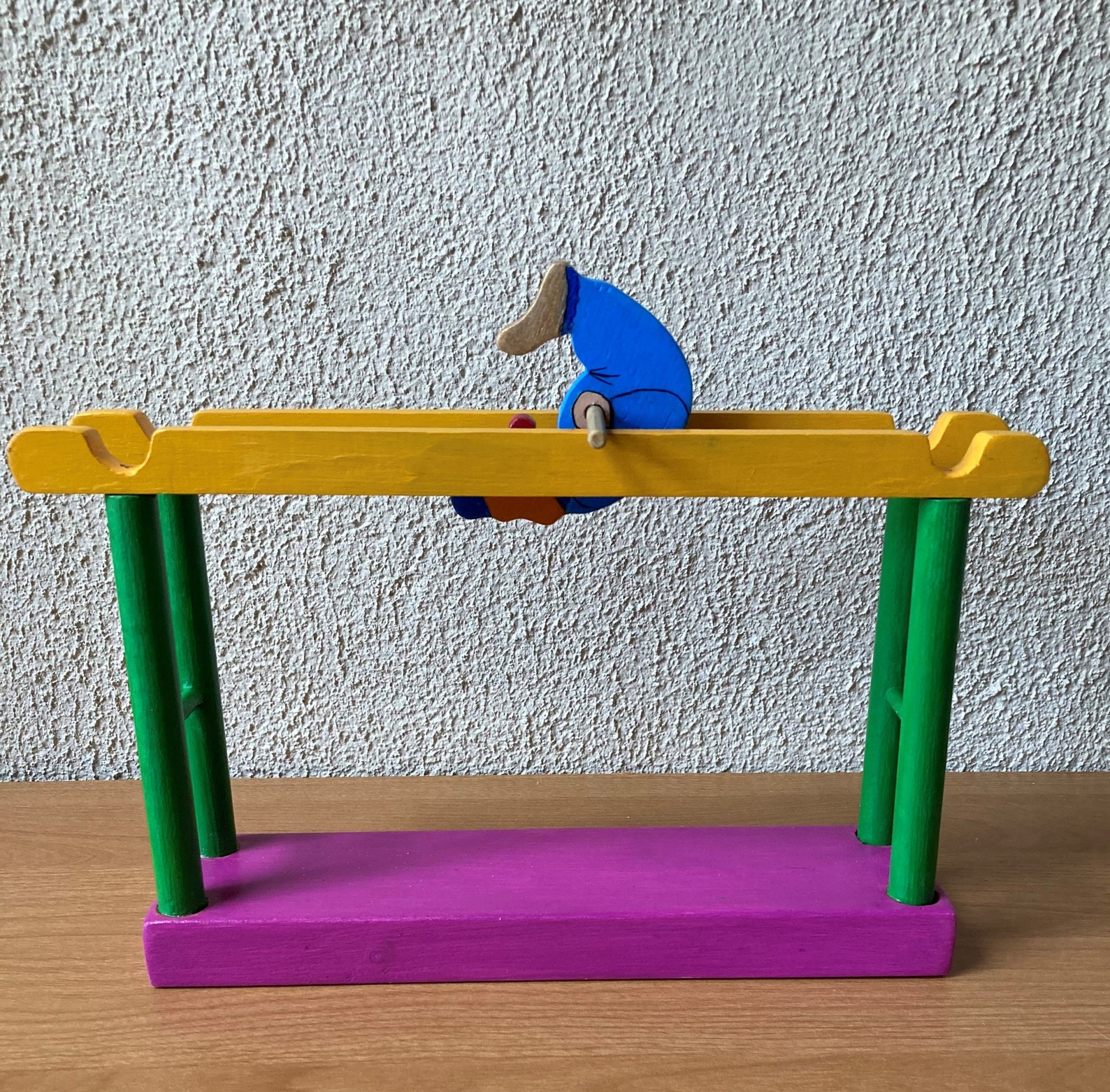 Circus Tumbling Clown Folk Toy - Etsy