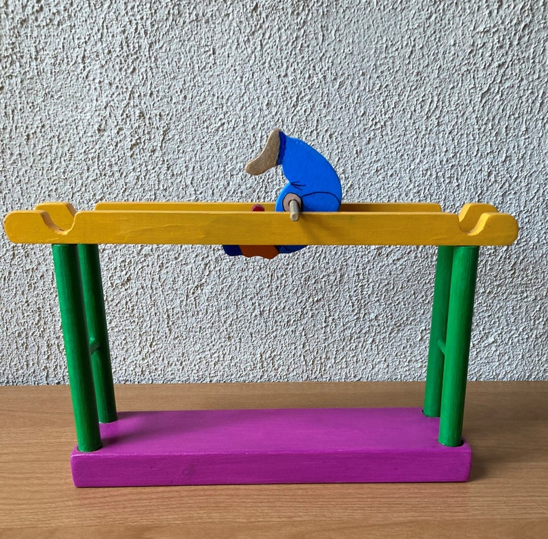 Circus Tumbling Clown Folk Toy - Etsy