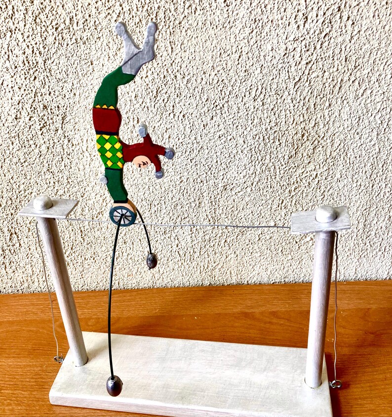 Jester "high Wire" Balancing Folk Toy - Etsy