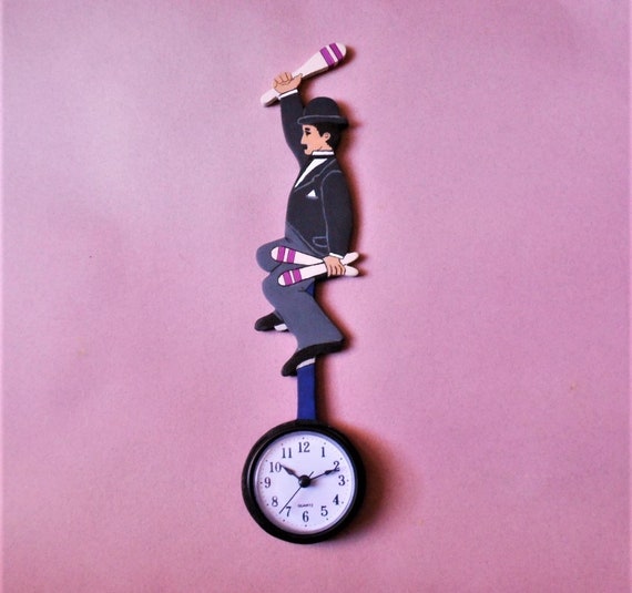 Charlie Chaplin on A Unicycle Wall Clock - Etsy