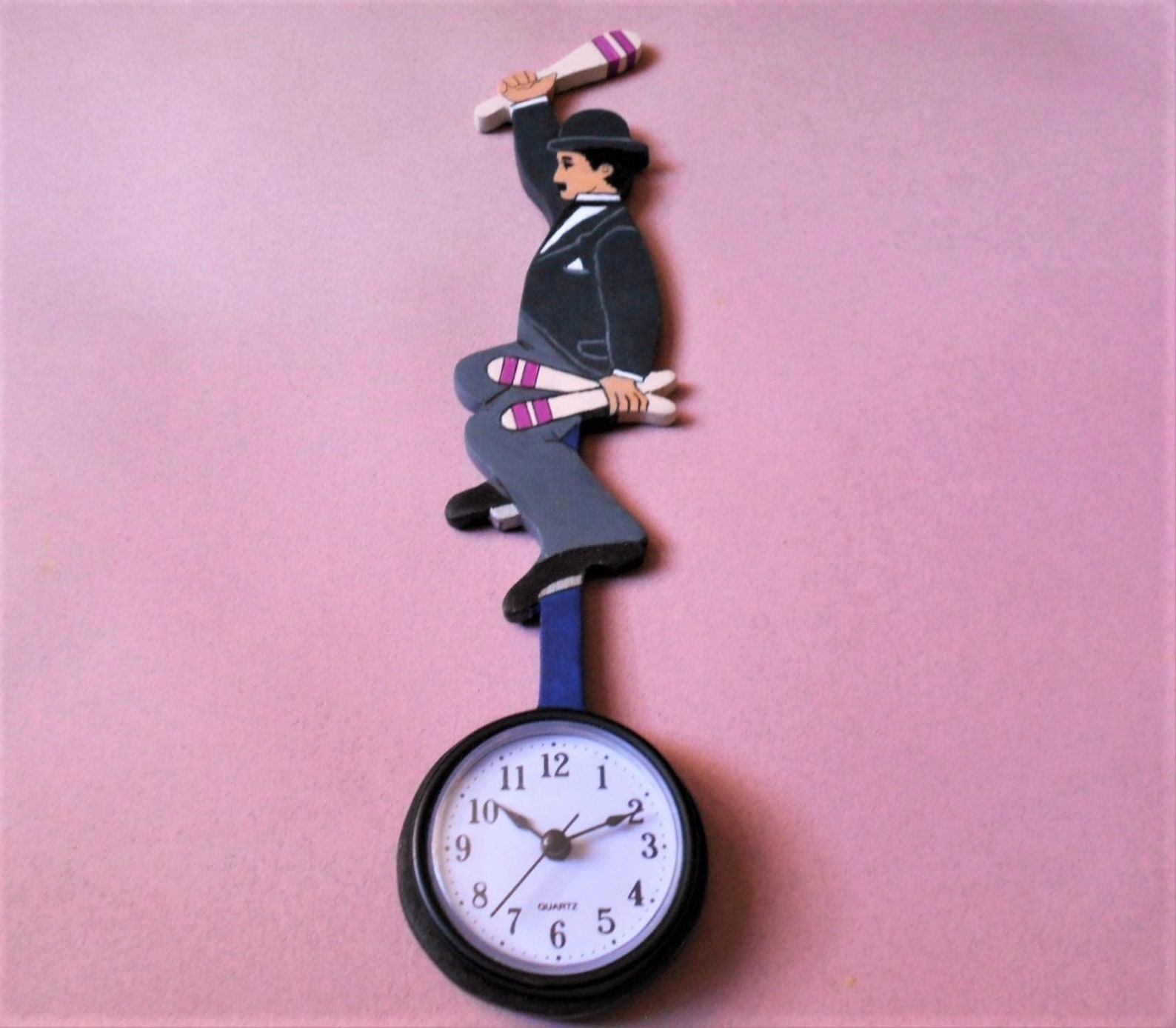 Charlie Chaplin on A Unicycle Wall Clock - Etsy