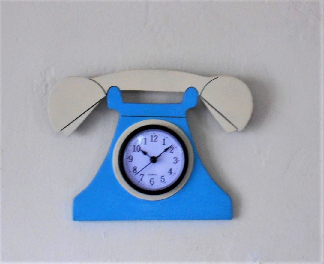 Retro Phone Design Wall Clock - Etsy