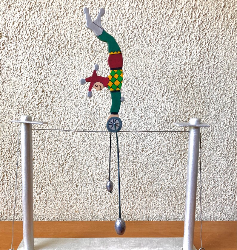 Jester "high Wire" Balancing Folk Toy - Etsy