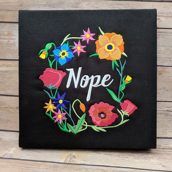 Nope Embroidery - Etsy
