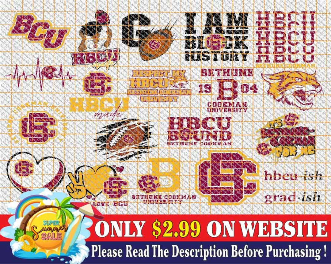 Bethune Cookman Svg Hbcu Svg Hbcu Teams Svg Hbcu Football - Etsy