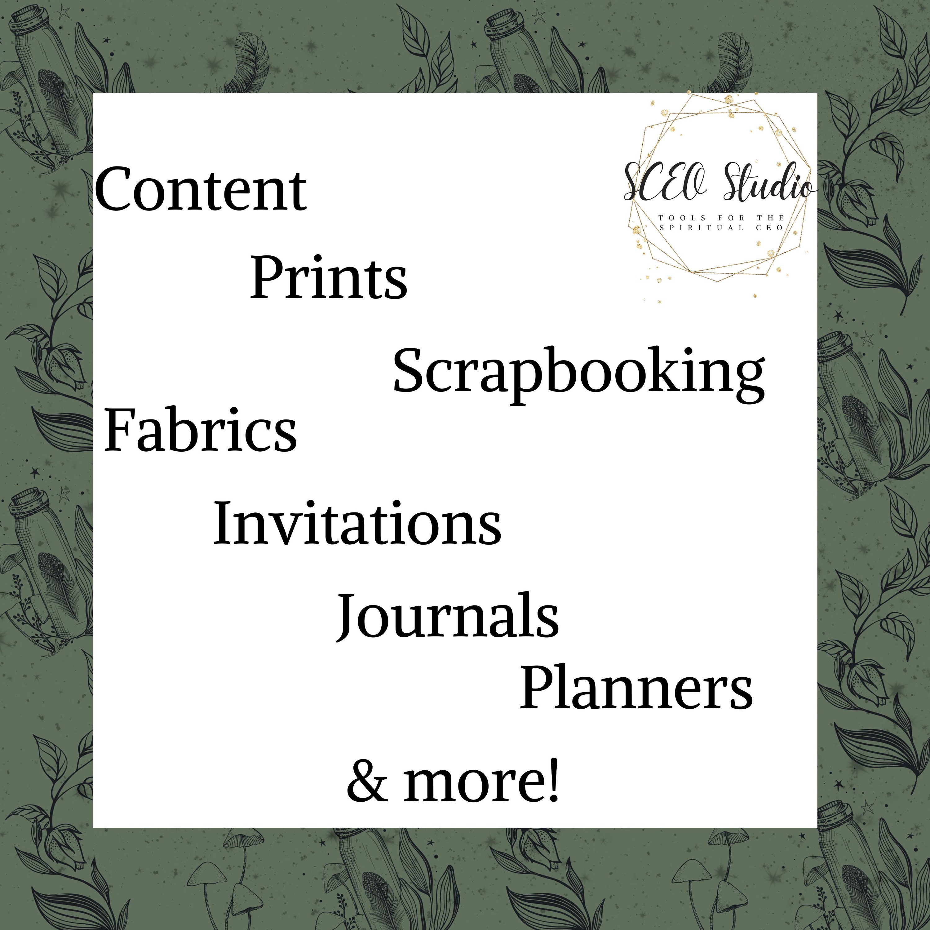 MYSTICAL MUSE PATTERNS Digital Paper Pack - 12 Jpegs - Instant Download ...