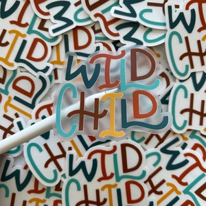 Wild Child Clear Vinyl Sticker Hydroflask Laptop - Etsy