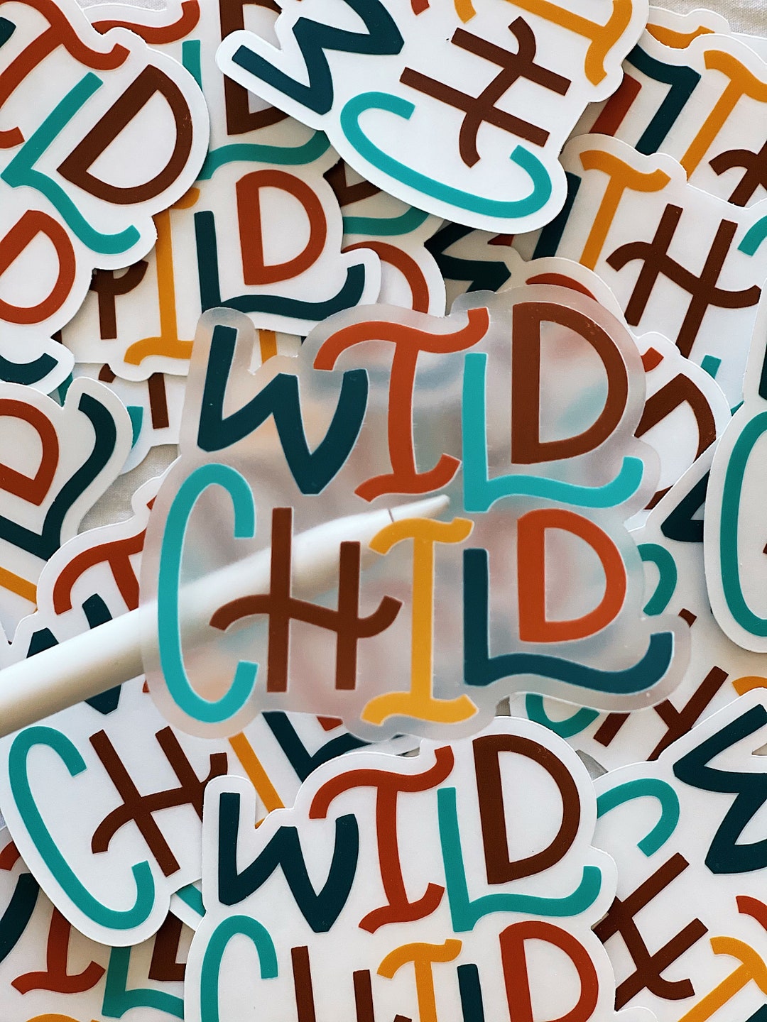 Wild Child Clear Vinyl Sticker | Hydroflask + Laptop | - Etsy