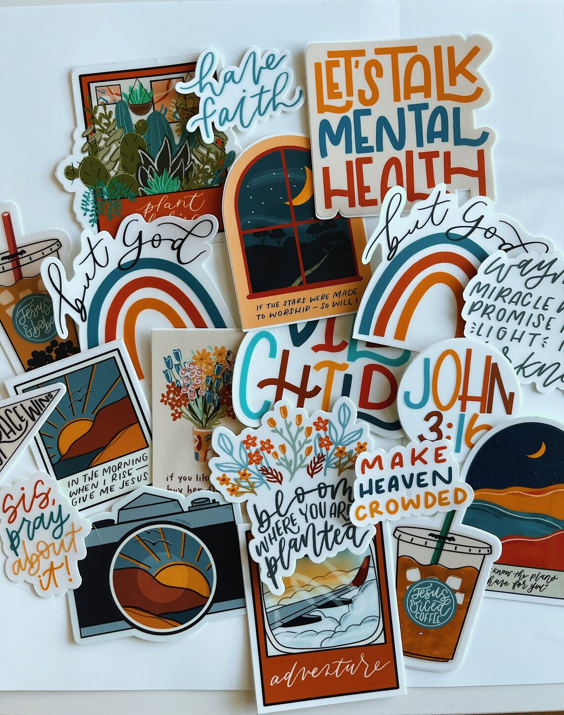 Jesus & Boba Vinyl Sticker Hydroflask Laptop Bible Verse | Etsy