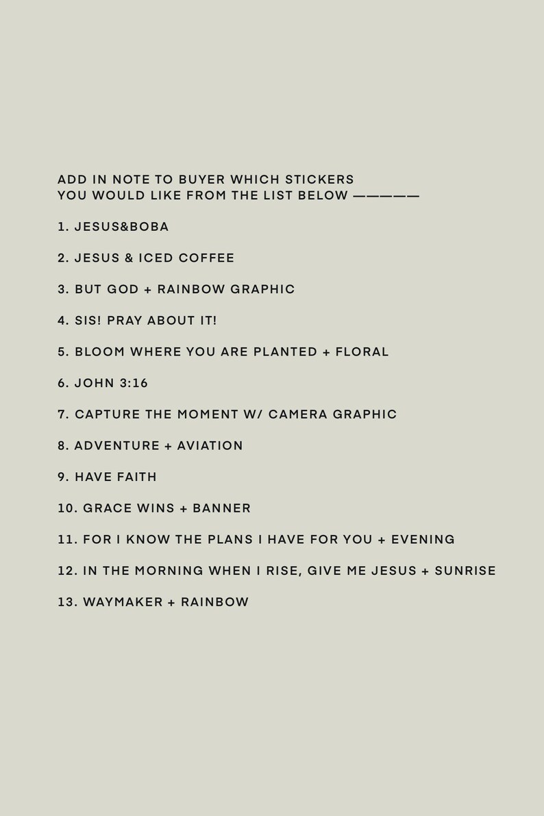 Pick 25 Sticker Pack Christian Floral Jesus Hope | Etsy