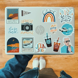 Pick 25 Sticker Pack Christian Floral Jesus Hope Rainbow Hydroflask ...