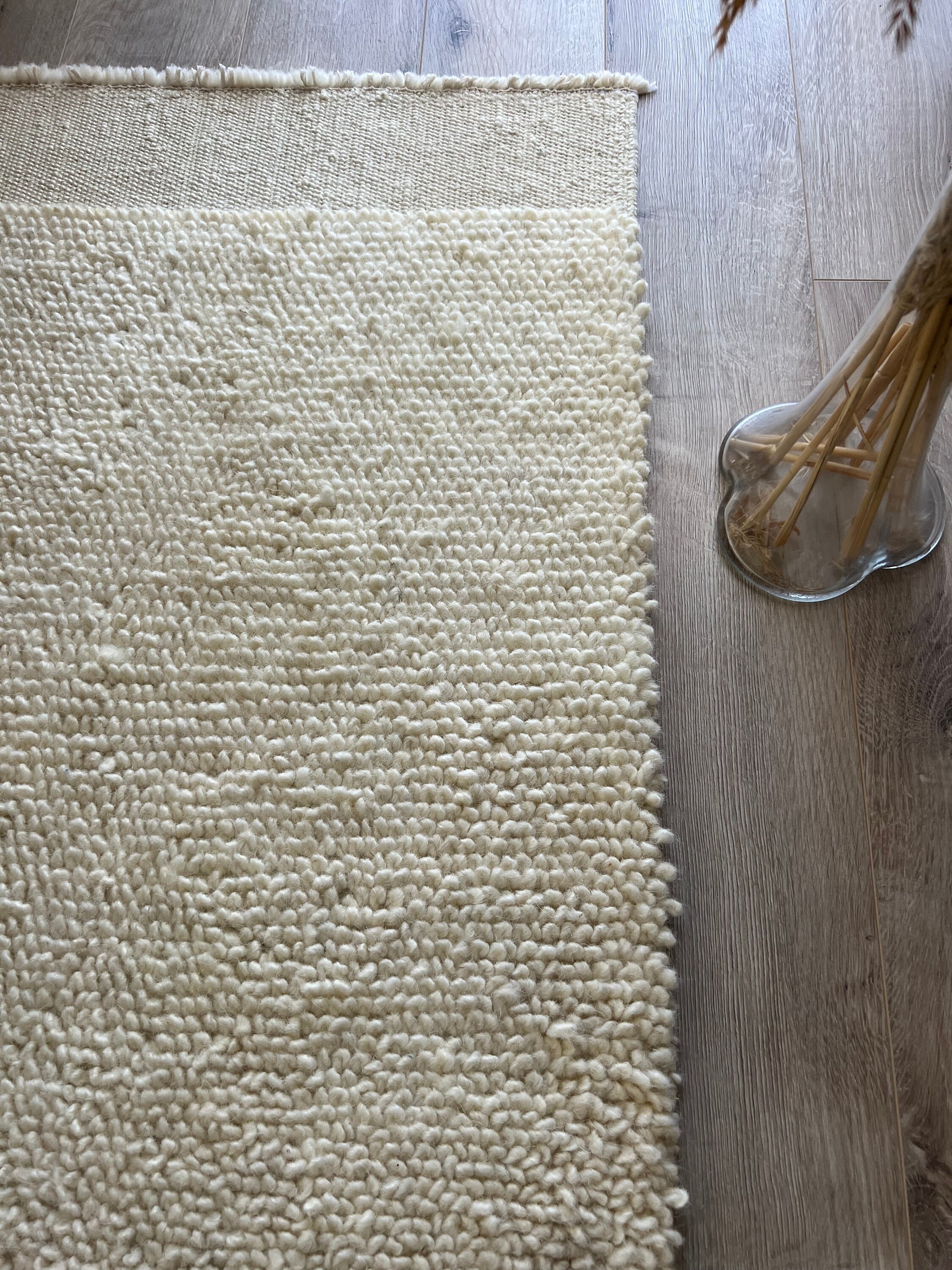 2x3 Rug, Small Handwoven White Rug, White Wool Rug, Bathroom Rug ...