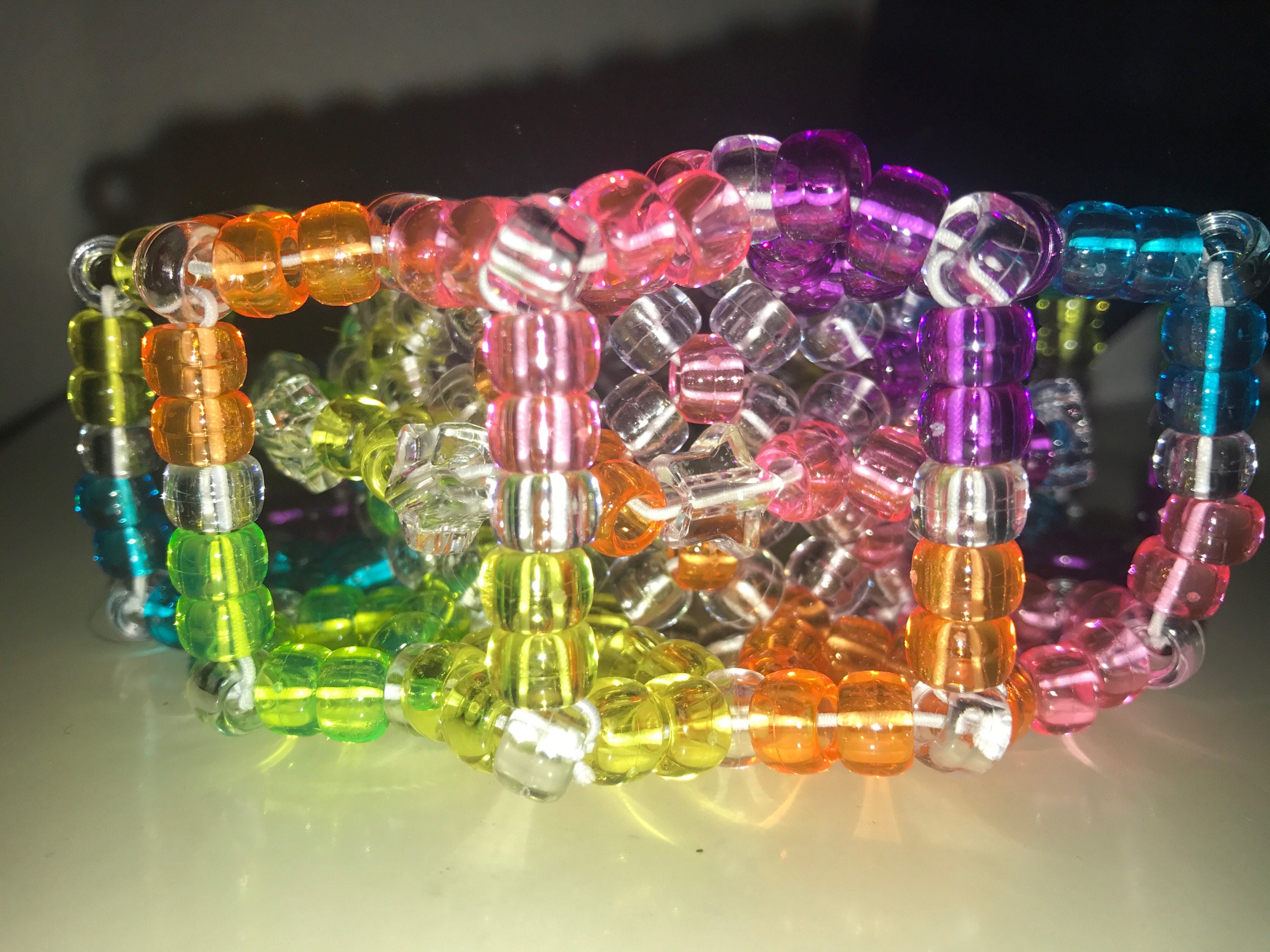 Transparent Rainbow Carousel Kandi Cuff - Etsy
