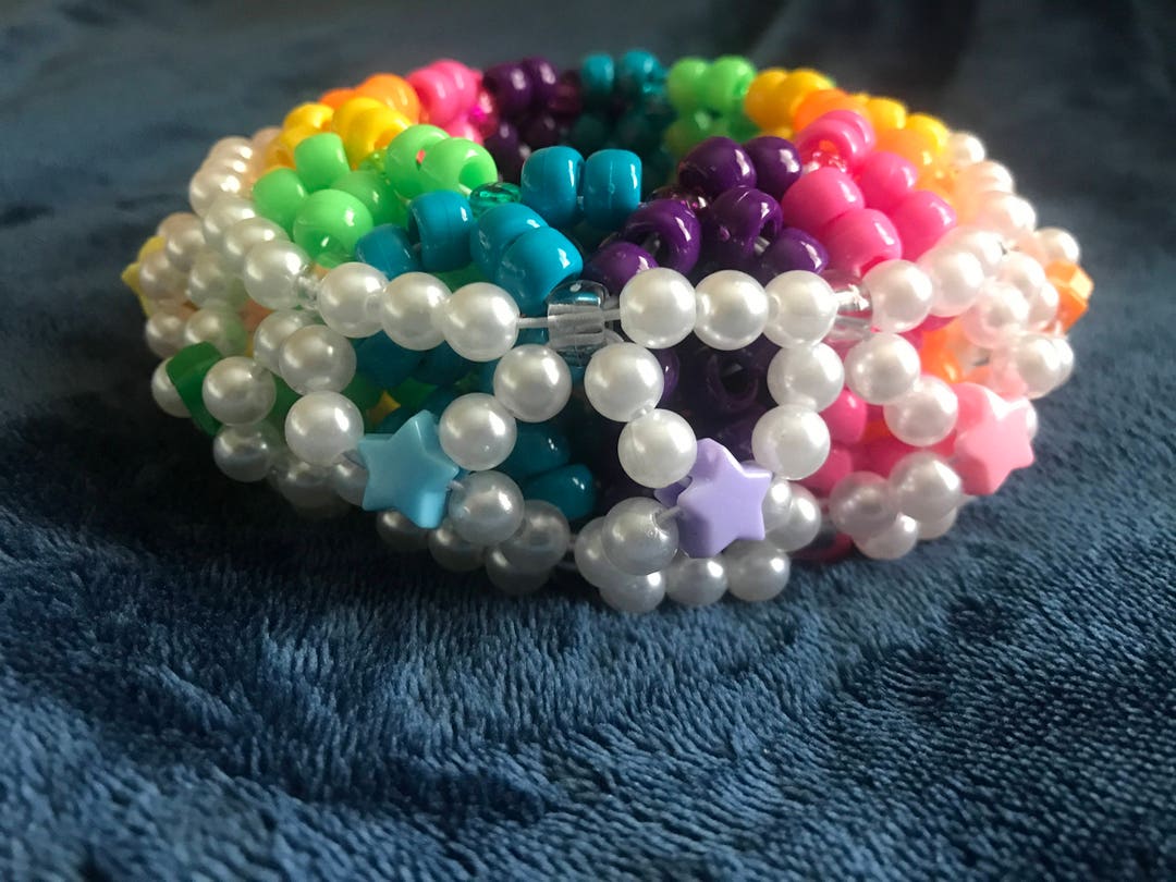 Royal Rainbow 3D Kandi Cuff - Etsy