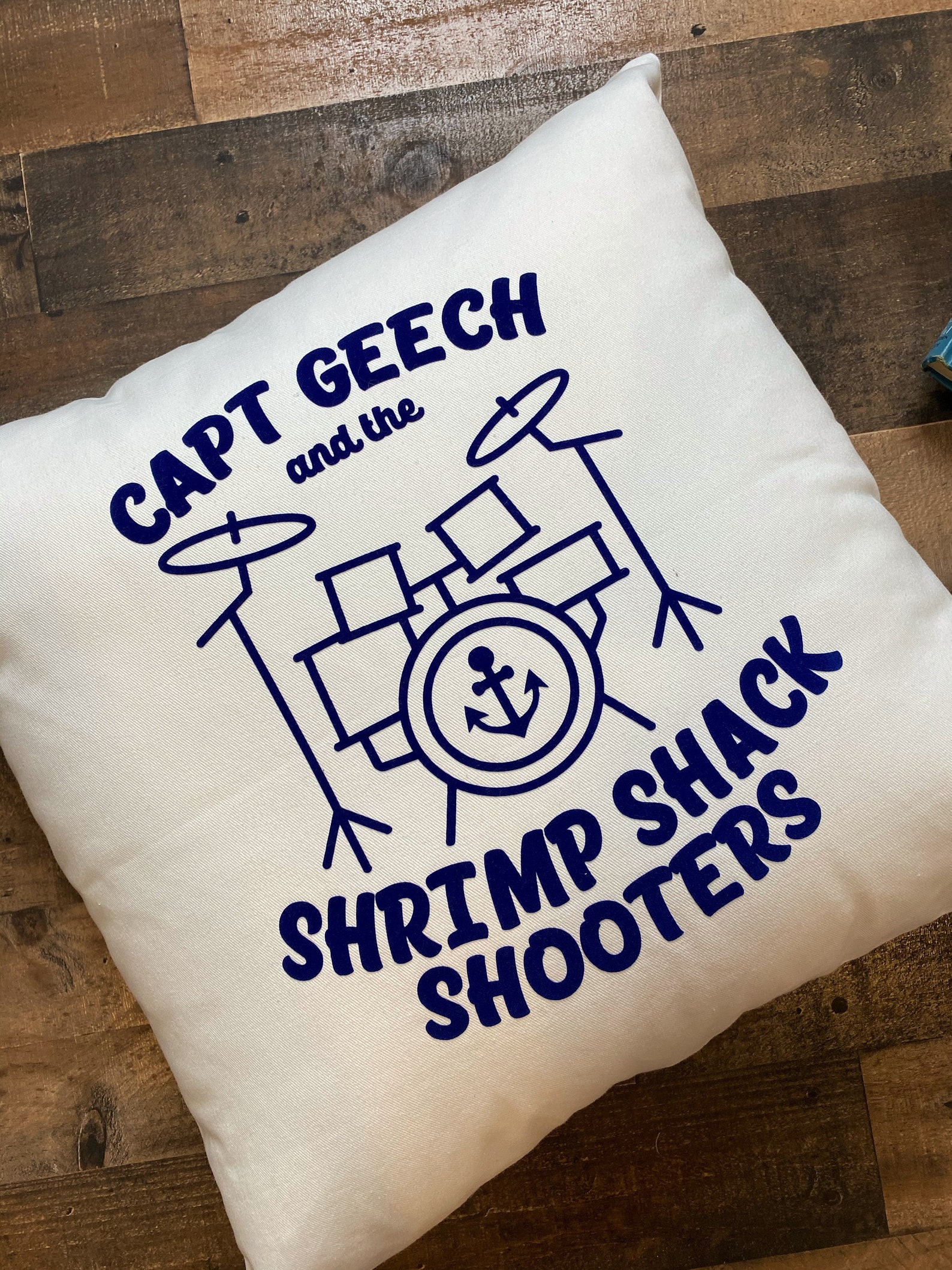Captain Geech and the Shrimp Shack Shooters Throw Pillow Cover - Etsy
