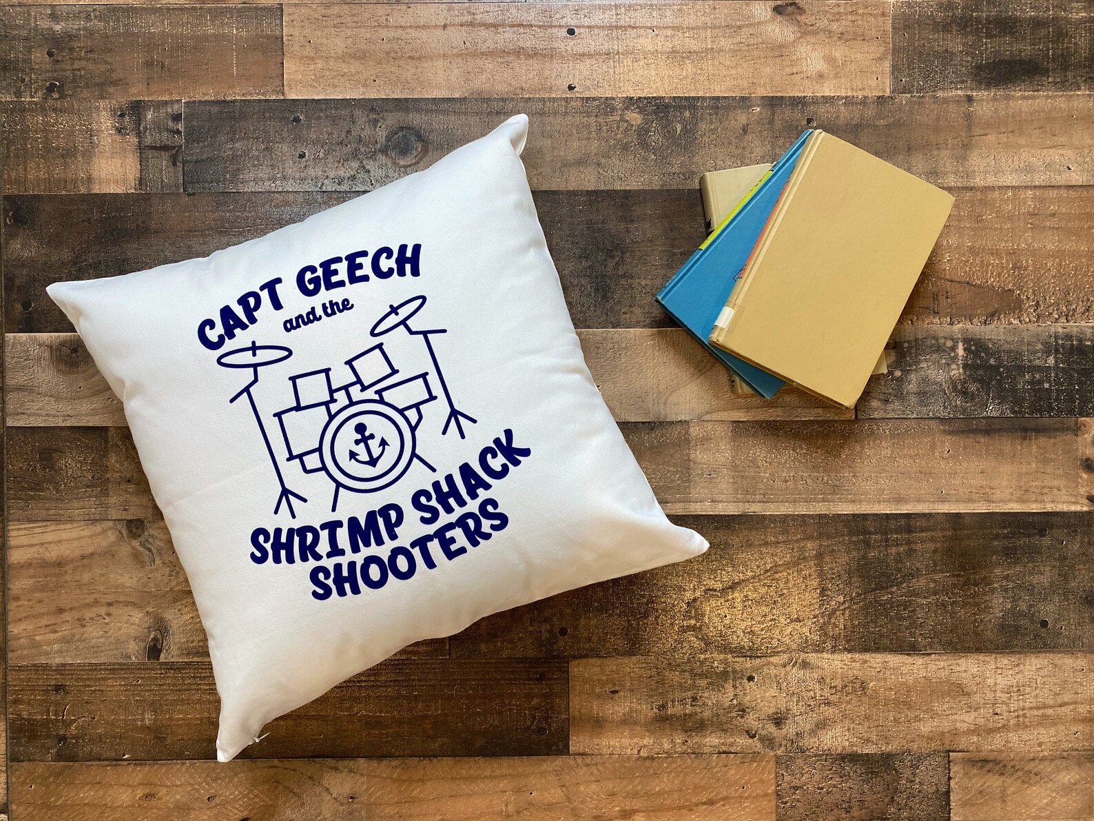 Captain Geech and the Shrimp Shack Shooters Throw Pillow Cover - Etsy