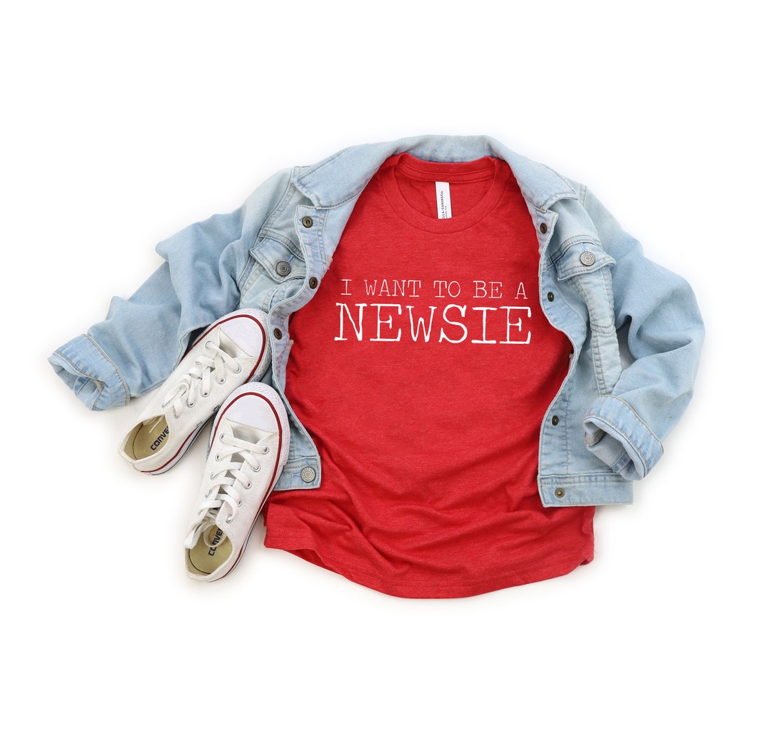 Be A Newsie Kid Sized T-shirt - Newsies Shirt for Boys and Girls - Etsy