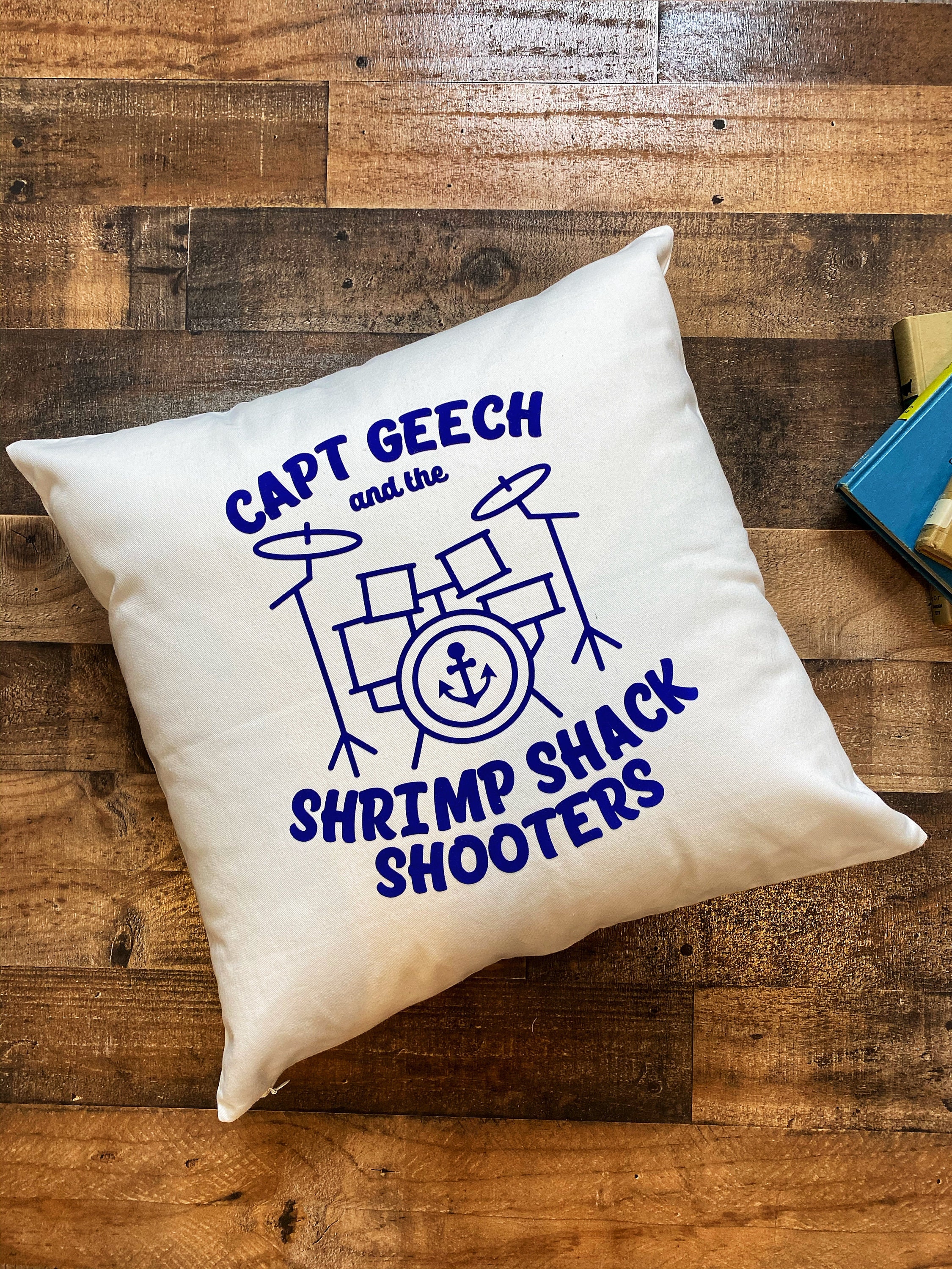 Captain Geech and the Shrimp Shack Shooters Throw Pillow Cover - Etsy
